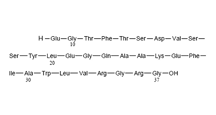 Main chain of Semaglutide, peptide sequence (9-37)